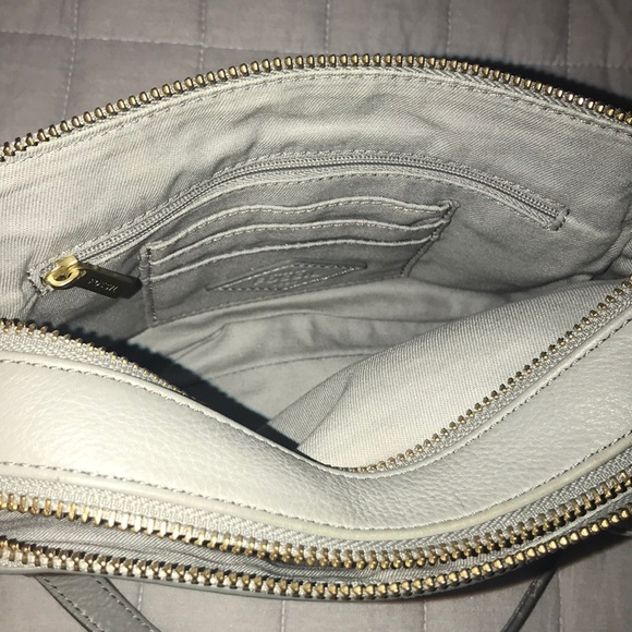 Bags | Fossil Blue Leather Crossbody Bag | Poshmark